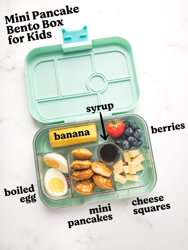 Mini Pancake Bento Box Lunch - Happy Veggie Kitchen