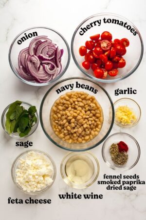 Vegetarian Navy Bean Skillet - Happy Veggie Kitchen