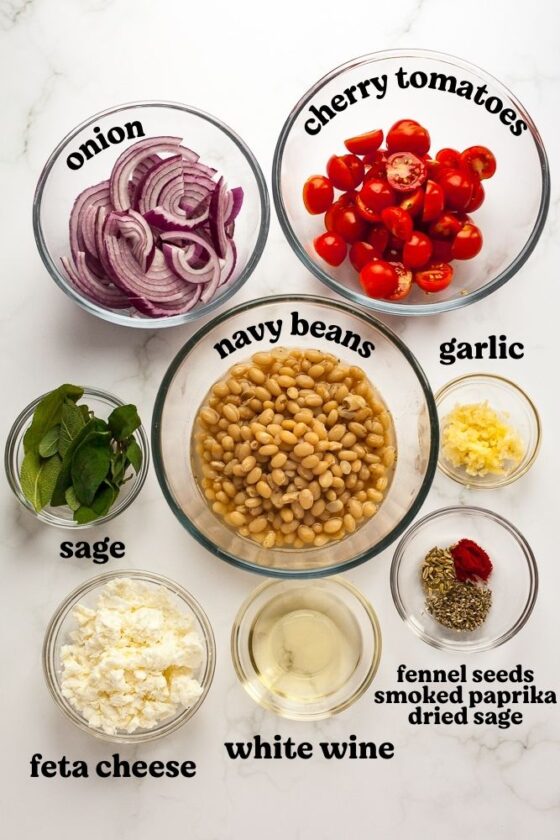 Vegetarian Navy Bean Skillet - Happy Veggie Kitchen