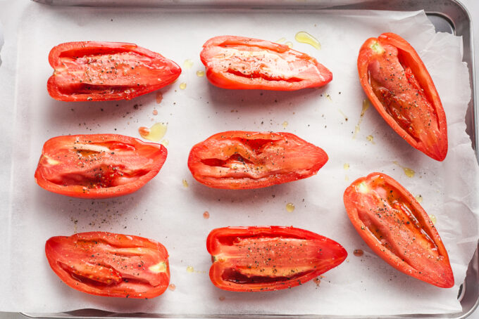 Roasted San Marzano Tomato Pasta - Happy Veggie Kitchen