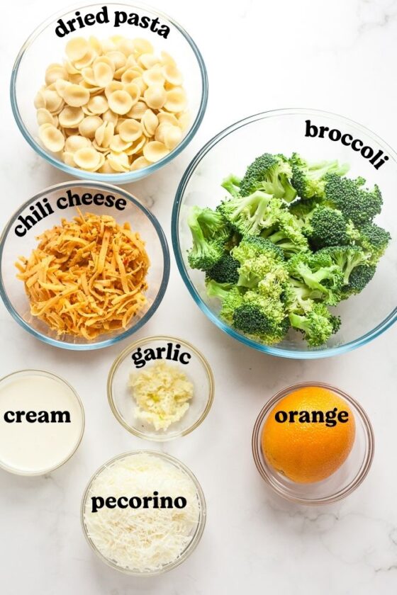 Spicy Cheese Pasta with Orange Broccoli - Happy Veggie Kitchen