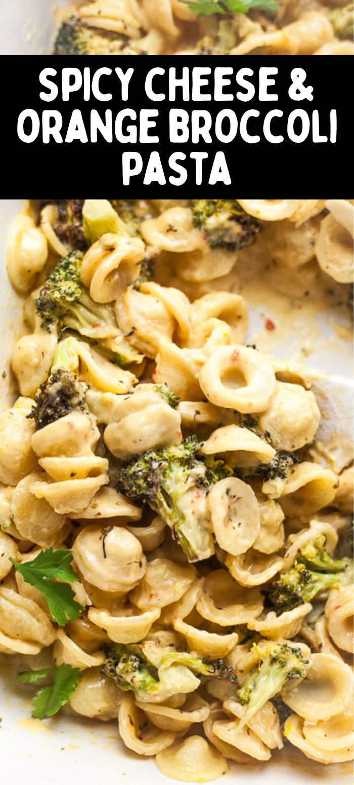 Spicy Cheese Pasta with Orange Broccoli - Happy Veggie Kitchen