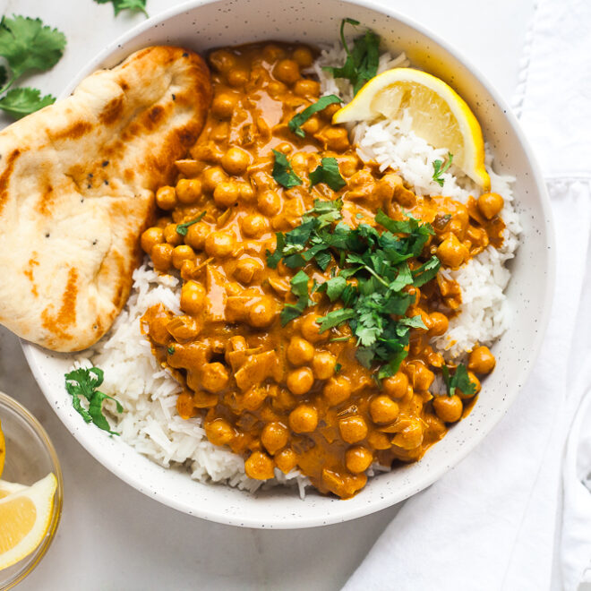 Easy Creamy Chickpea Curry - Happy Veggie Kitchen