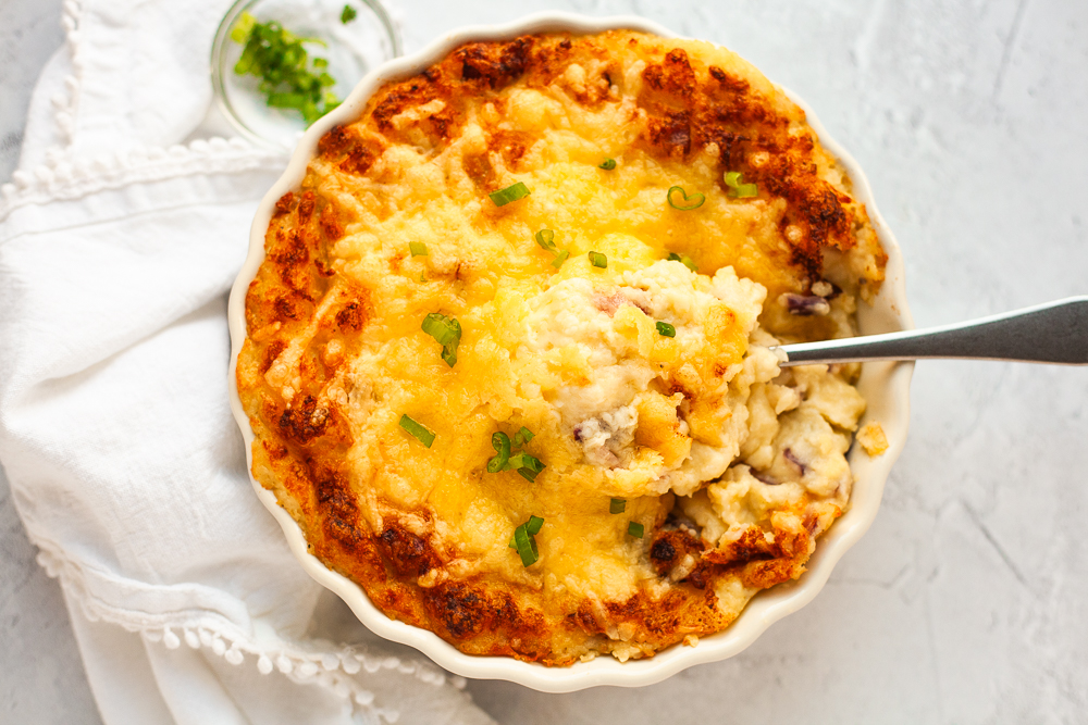 Air Fryer Cheese & Potato Pie - Happy Veggie Kitchen