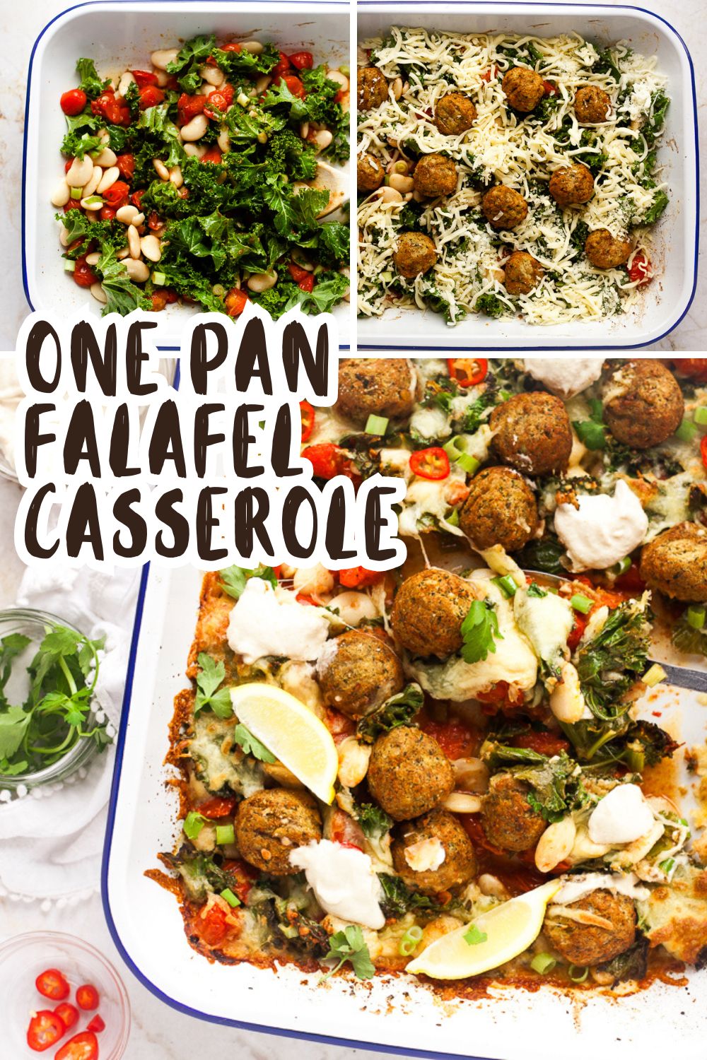 One Pan Falafel Bake - Happy Veggie Kitchen