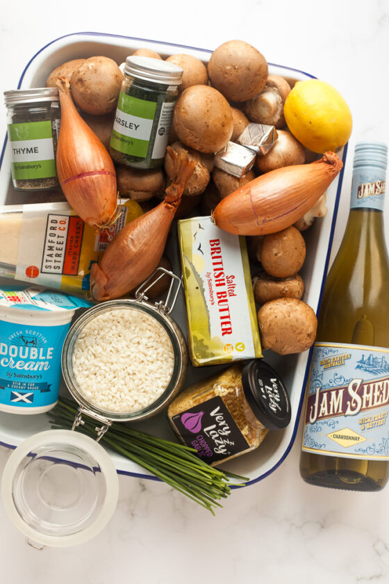 Slow Cooker Mushroom Risotto - Happy Veggie Kitchen