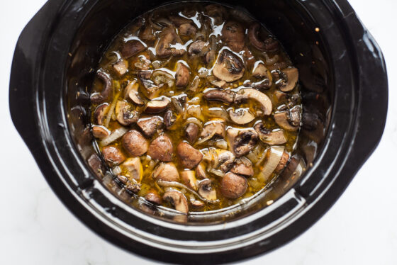 Slow Cooker Mushroom Risotto - Happy Veggie Kitchen