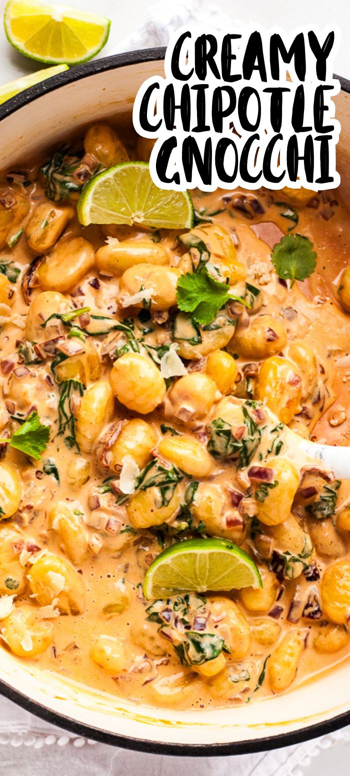 Spicy Chipotle Alfredo Gnocchi - Happy Veggie Kitchen