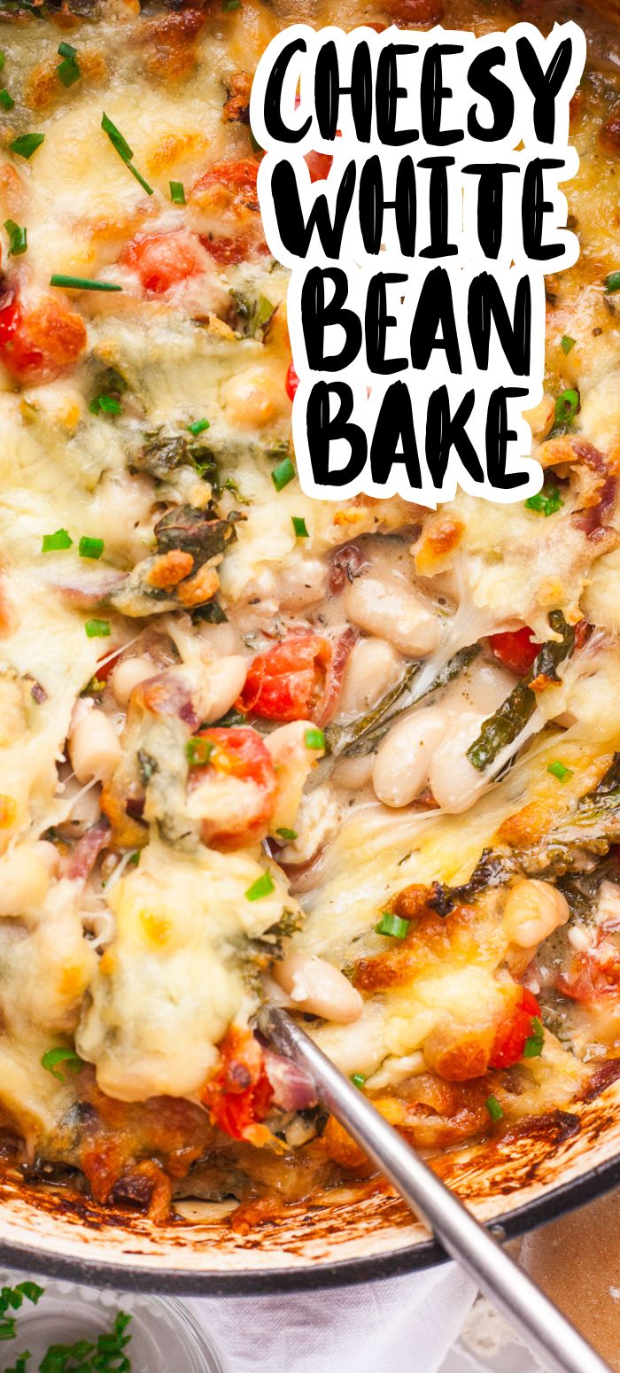 Cheesy White Bean Tomato Bake - Happy Veggie Kitchen