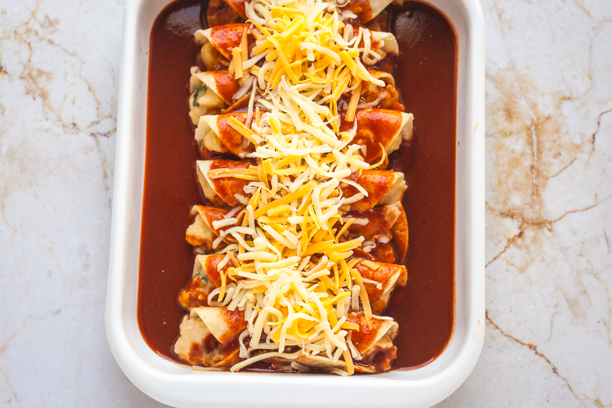 Cheesy Potato Enchiladas - Happy Veggie Kitchen
