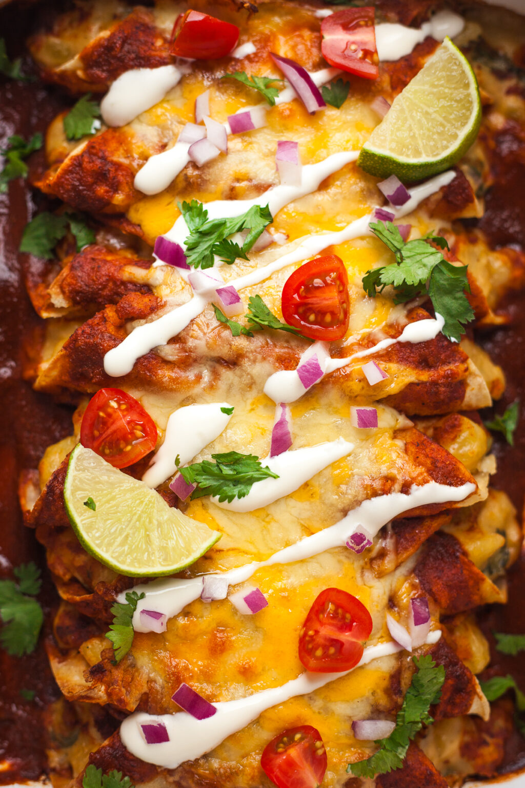 Cheesy Potato Enchiladas - Happy Veggie Kitchen