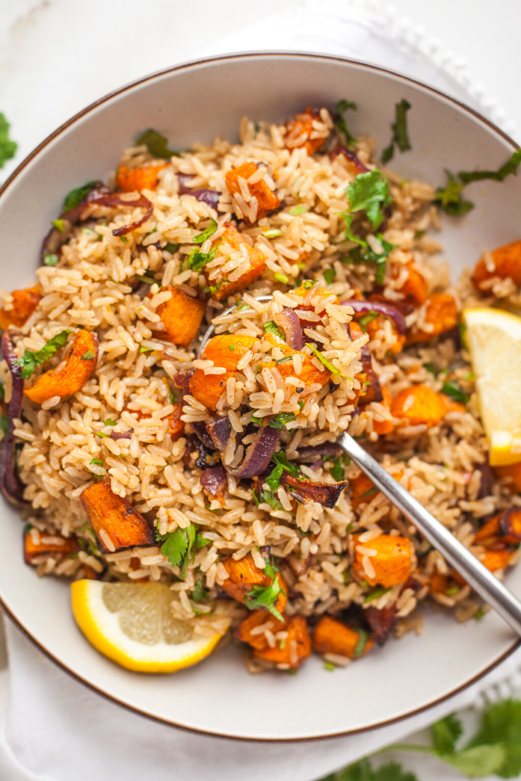 Sweet Potato Rice Pilaf - Happy Veggie Kitchen