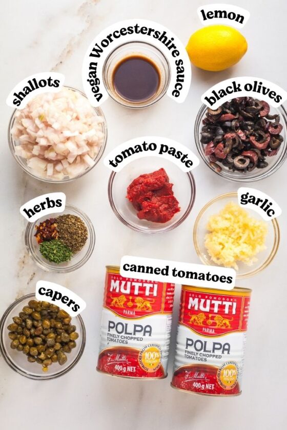 Vegetarian Puttanesca Pasta - Happy Veggie Kitchen