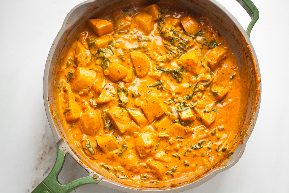 Easy Creamy Potato Curry - Happy Veggie Kitchen