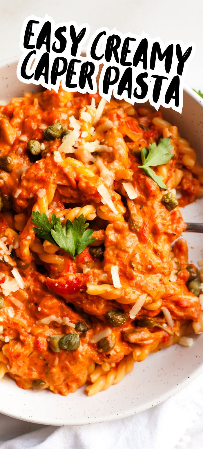 Creamy Caper Pasta - Happy Veggie Kitchen