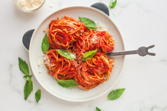 Easy Spaghetti for Kids - Happy Veggie Kitchen
