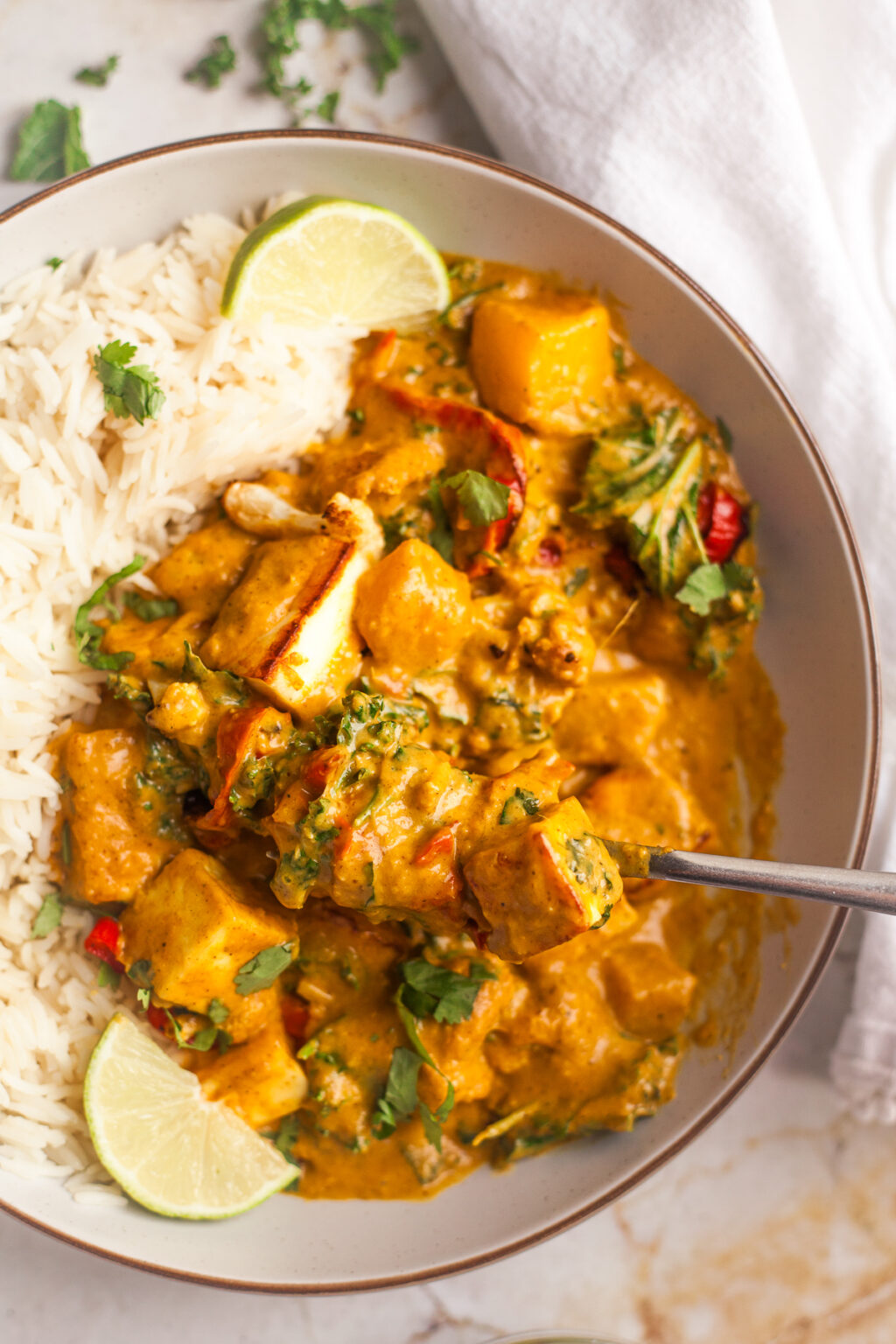 Cauliflower, Paneer & Mango Curry - Happy Veggie Kitchen