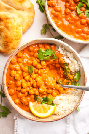 Slow Cooker Butter Chickpea Curry - Happy Veggie Kitchen