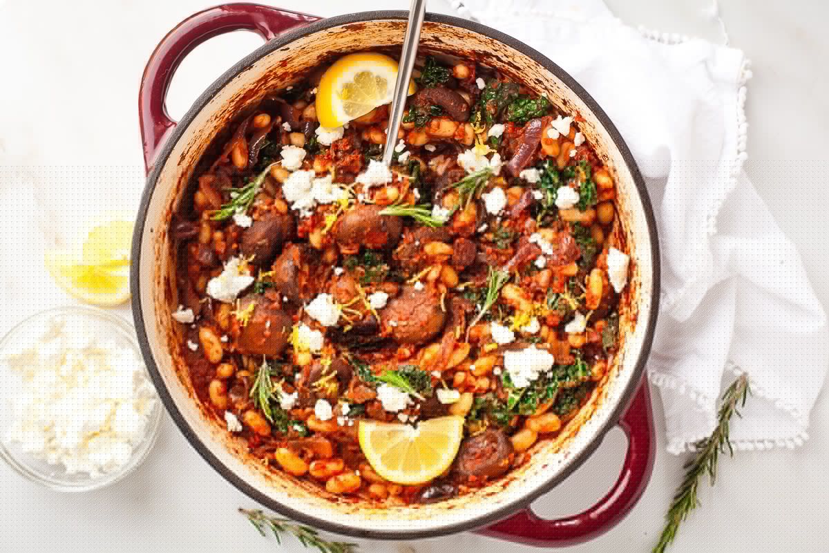 White Bean & Mushroom Ragout - Happy Veggie Kitchen