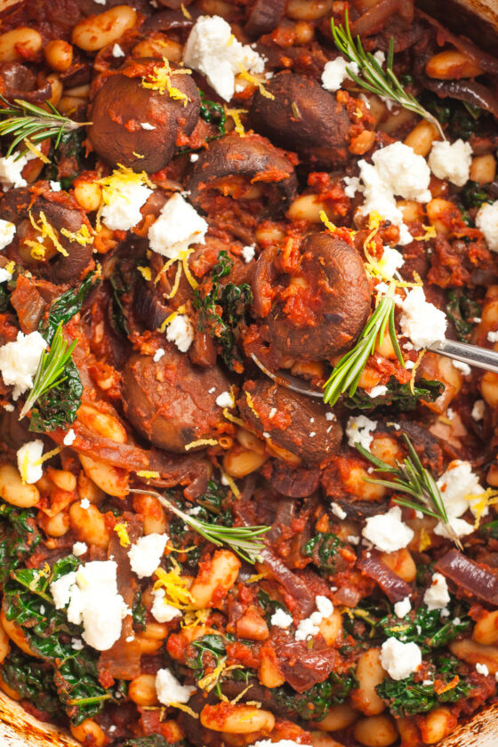 White Bean & Mushroom Ragout - Happy Veggie Kitchen