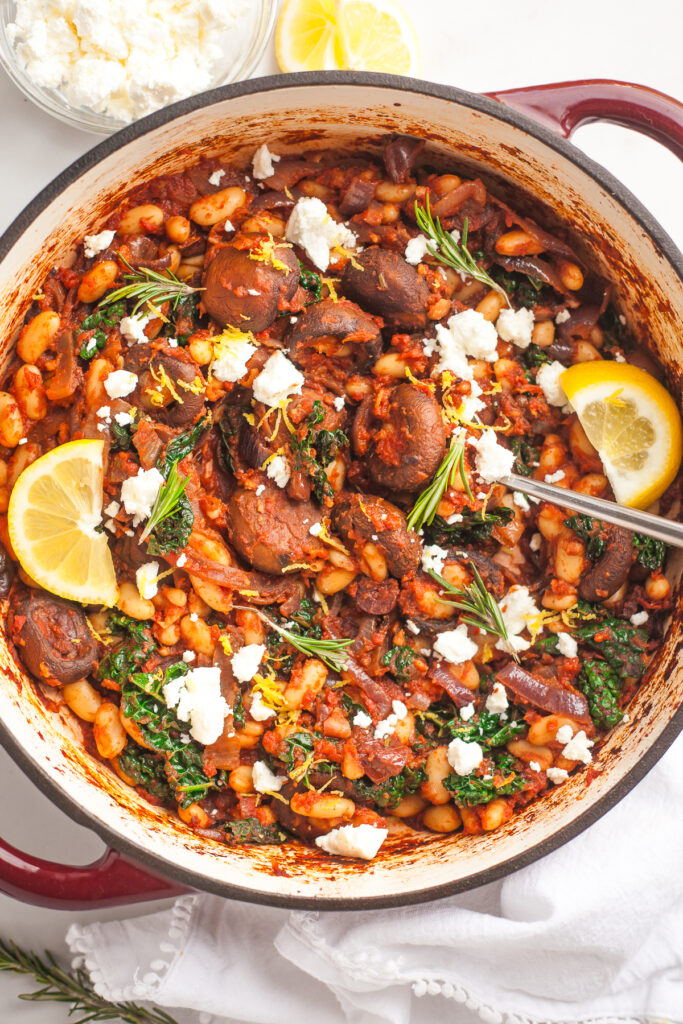 White Bean & Mushroom Ragout - Happy Veggie Kitchen