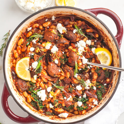 White Bean & Mushroom Ragout - Happy Veggie Kitchen