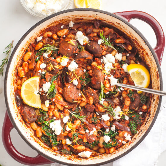 White Bean & Mushroom Ragout - Happy Veggie Kitchen