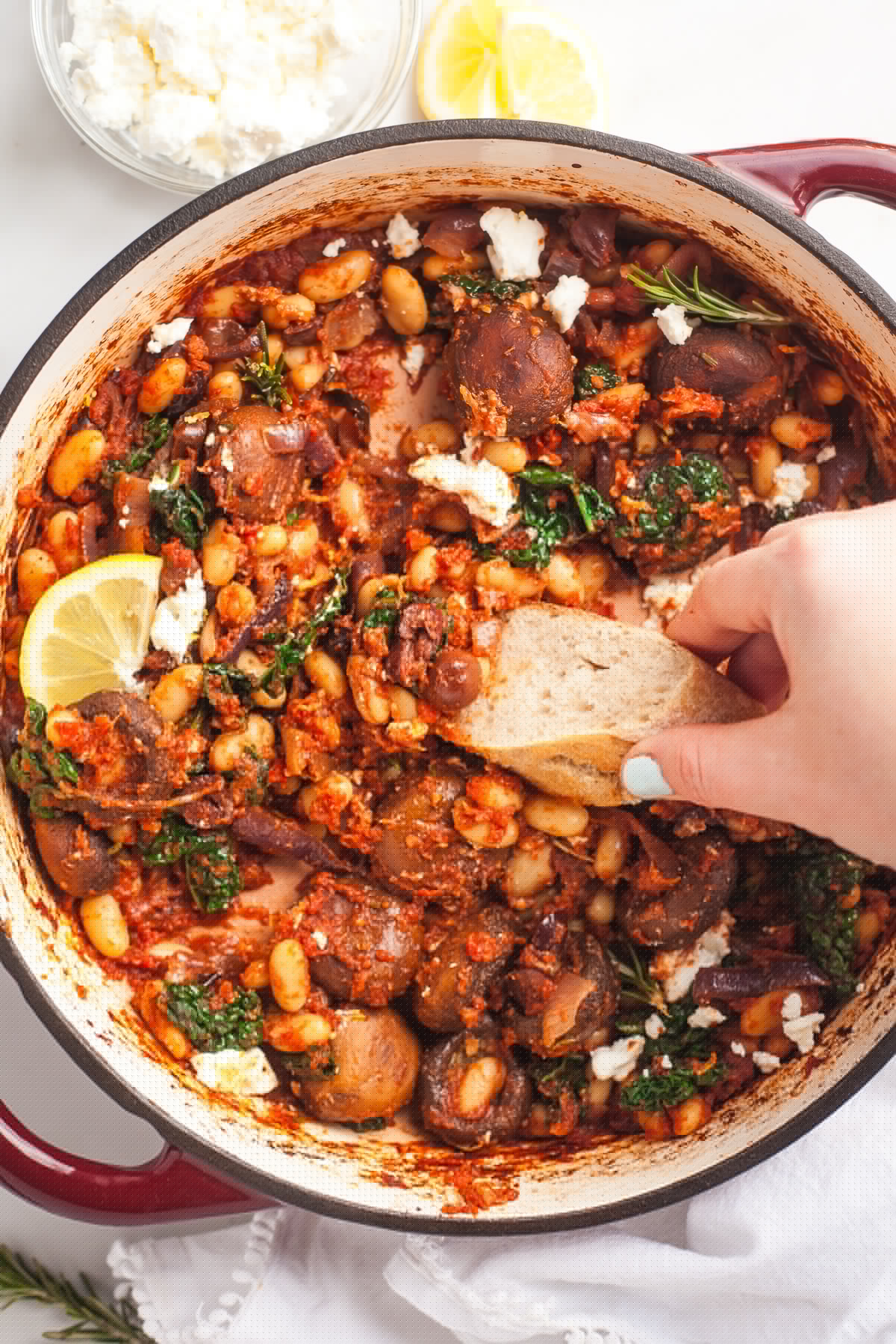 White Bean & Mushroom Ragout - Happy Veggie Kitchen