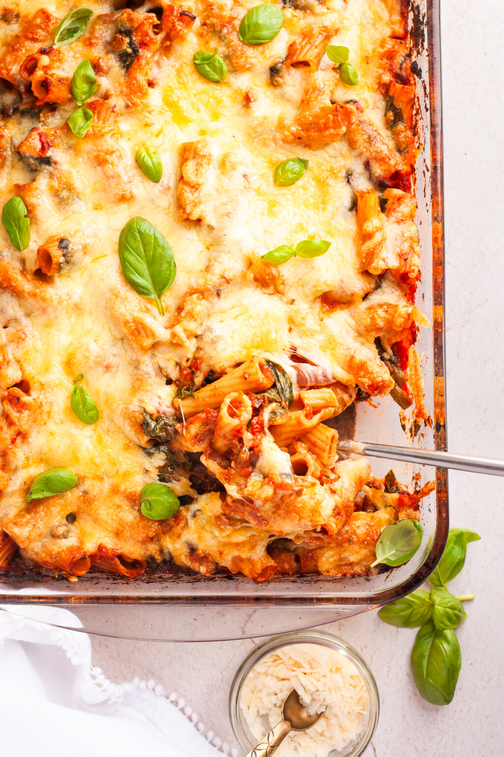 Easy Roasted Vegetable Pasta Bake (One Pan, No Boil) - Happy Veggie Kitchen