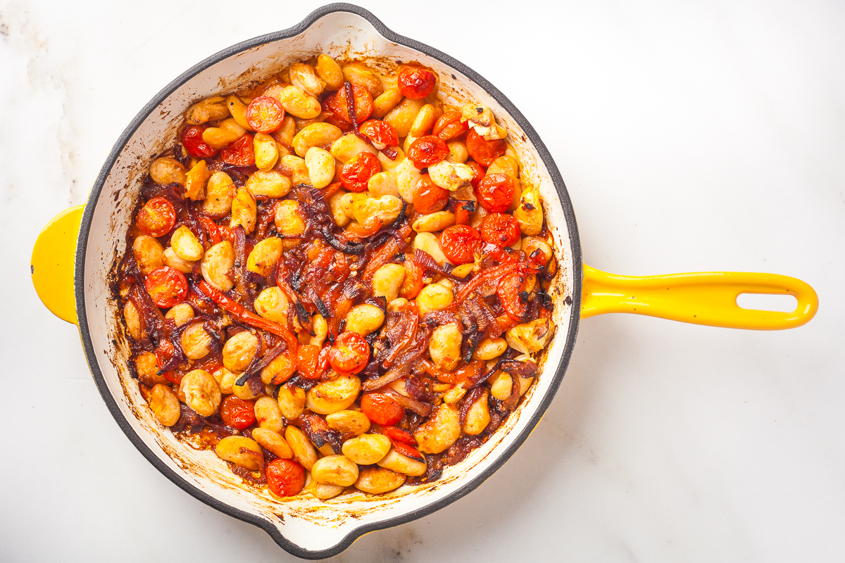 Harissa Butter Beans Skillet - Happy Veggie Kitchen