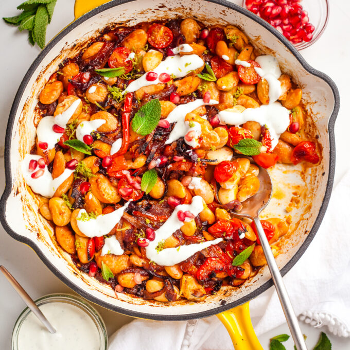 Harissa Butter Beans Skillet - Happy Veggie Kitchen