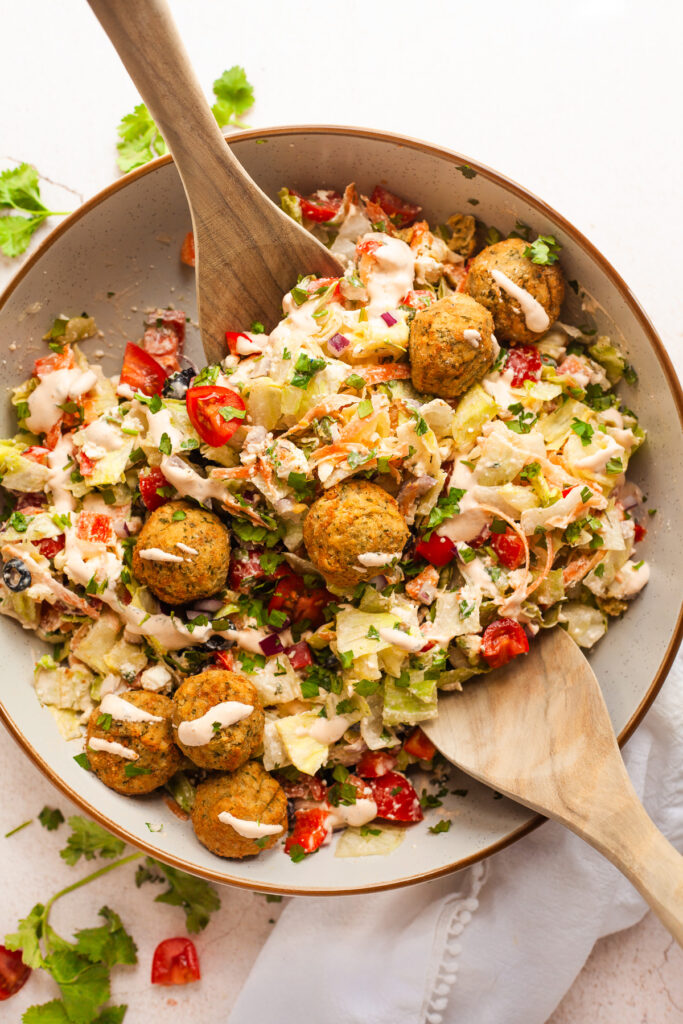 Falafel Chopped Salad - Happy Veggie Kitchen