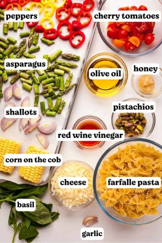 Summer Veggie Bow Tie Pasta Salad - Happy Veggie Kitchen
