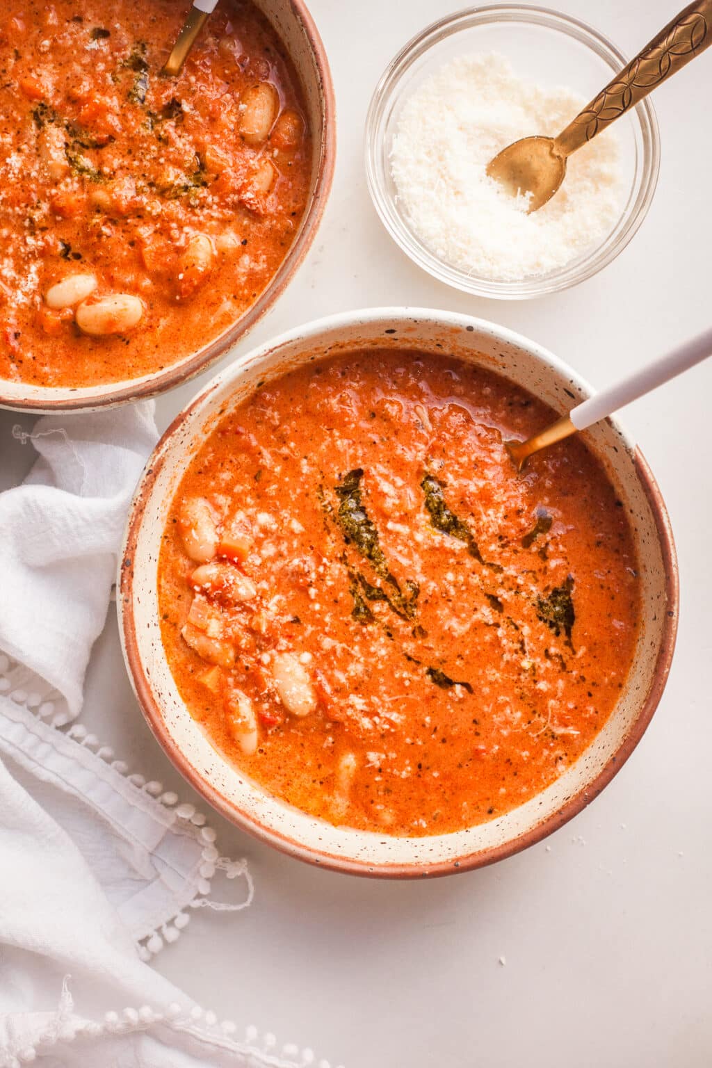 Tomato, Pesto & White Bean Soup - Happy Veggie Kitchen