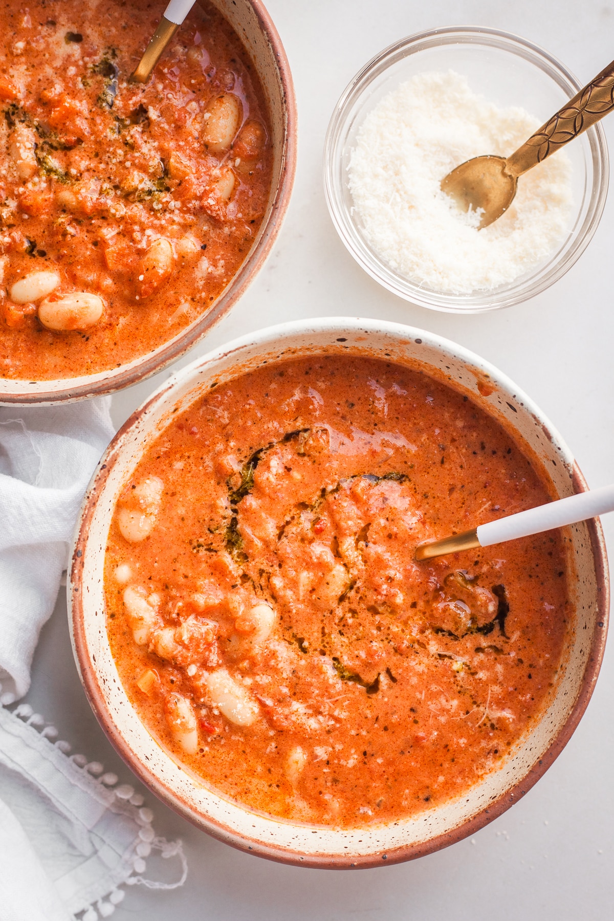Tomato, Pesto & White Bean Soup - Happy Veggie Kitchen
